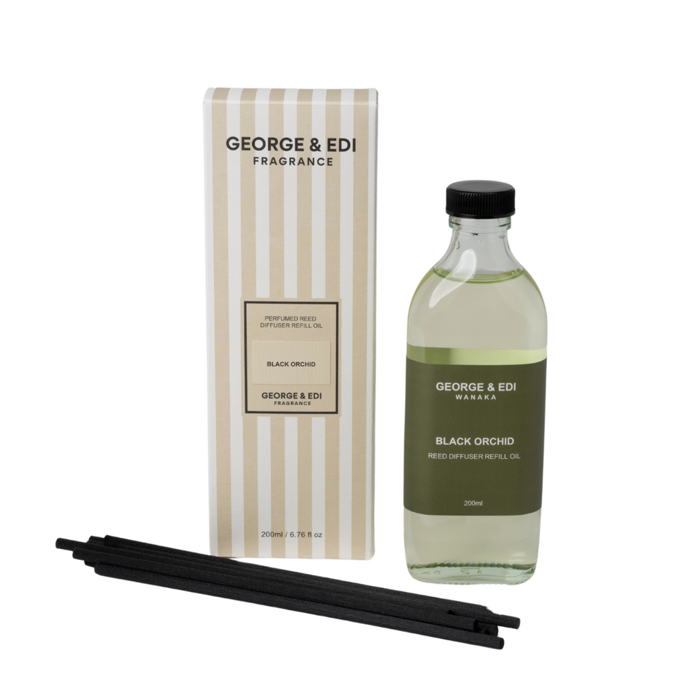 GEORGE & EDI REED DIFFUSER 200ML REFILL- BLACK ORCHID