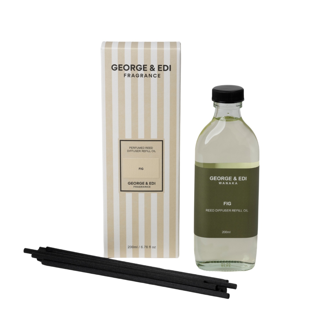 GEORGE & EDI REED DIFFUSER OIL 200ML REFILL- FIG FRAGRANCE