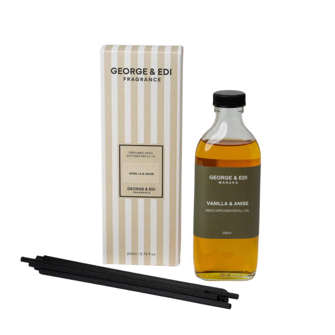 GEORGE & EDI REED DIFFUSER 200ML REFILL - VANILLA & ANISE